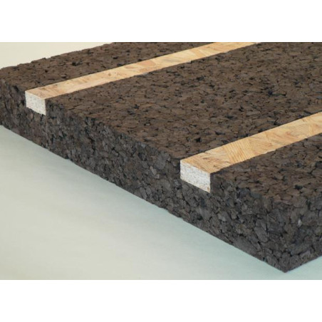 Aglocork Rastrelado 40 mm; corcho natural; corcho negro aislante ...